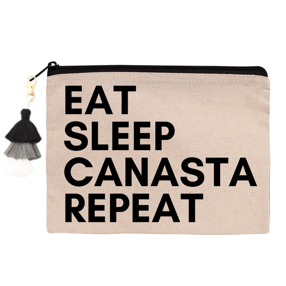 Canasta Zippered Canvas Pouch – Collin The Shots: Luxe Gifts │ Tabletop ...