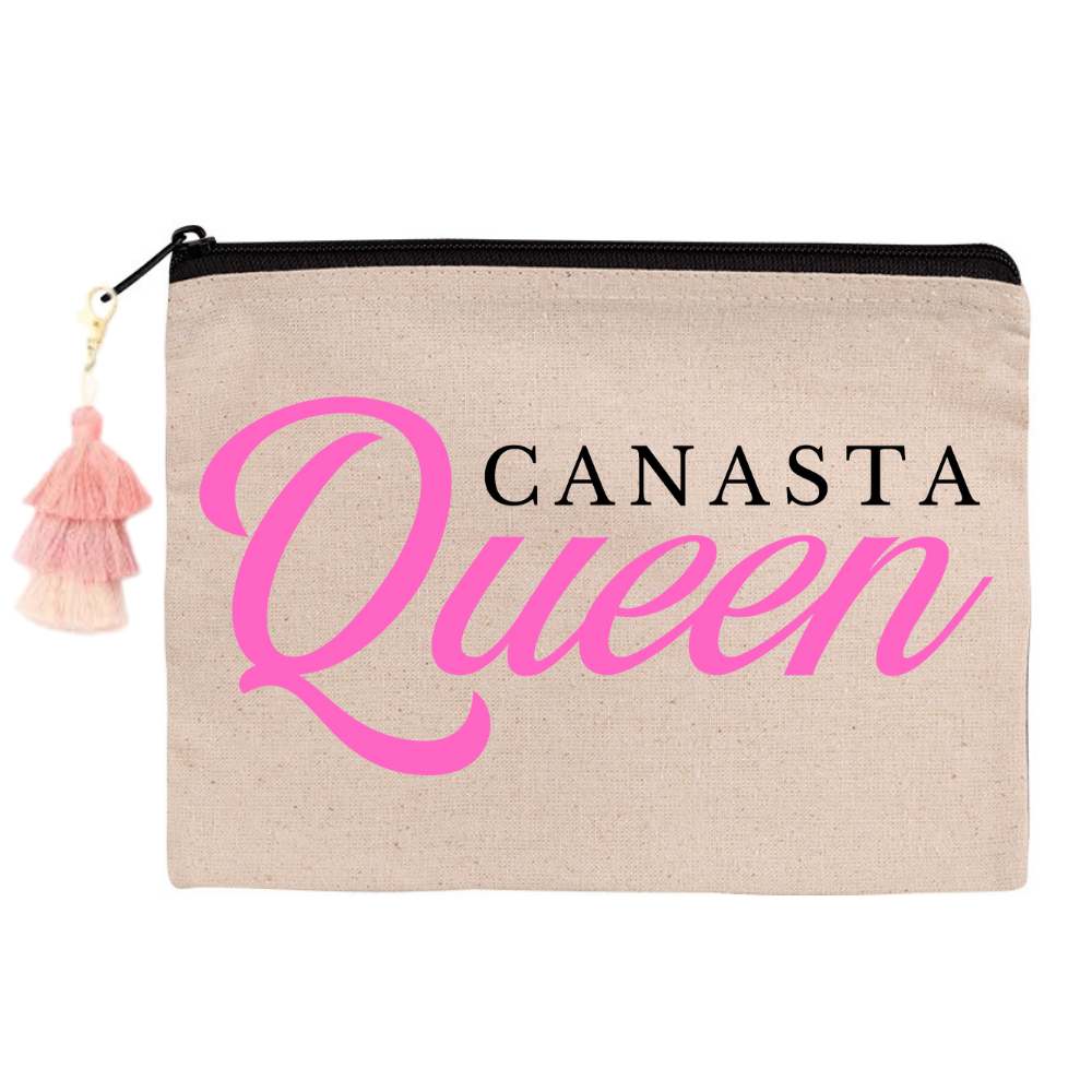 Canasta Zippered Canvas Pouch – Collin The Shots: Luxe Gifts │ Tabletop ...